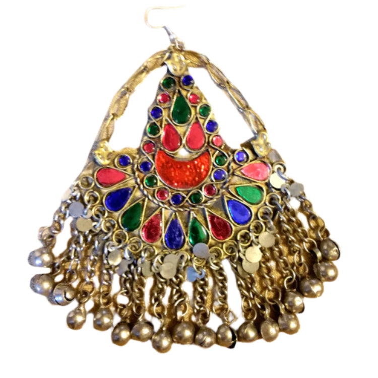 Traditional Afghan Long Matika Headpiece for Girls – Handcrafted Unique ...