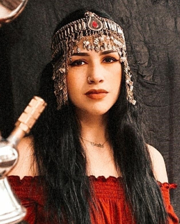 Traditional Afghan Vintage Gul Panra Headdress – Multicolor Tribal ...