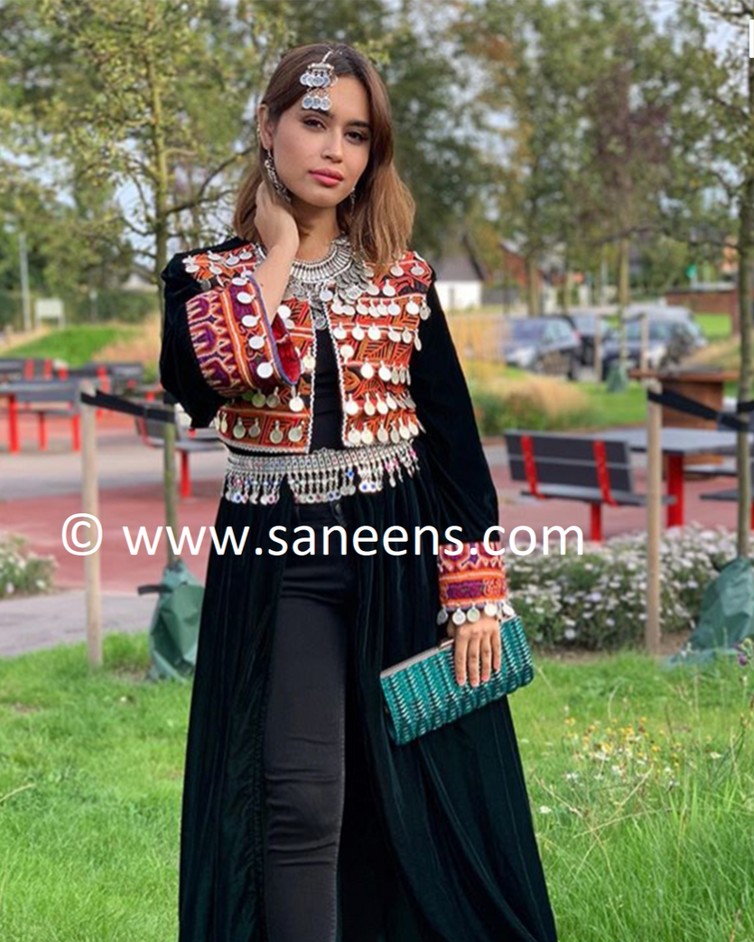 Afghan Traditional Coins Dress – Handmade Tribal Custom Attire ...