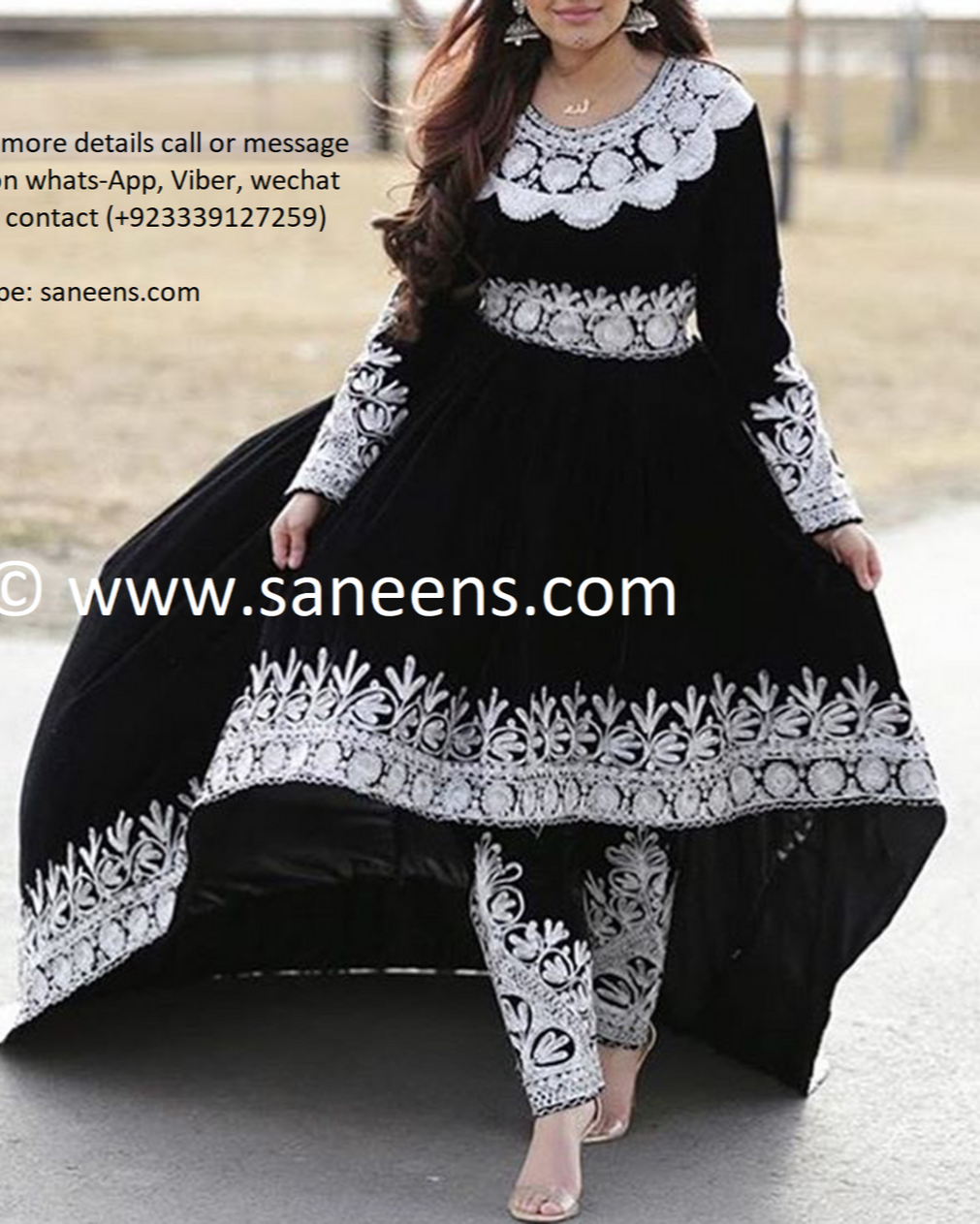 Black Kuchi Embroidery Long Frock – Handmade Afghan Dress, Traditional ...