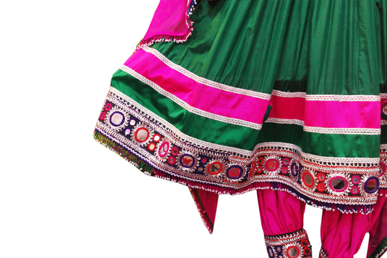 afghani dress with genuine yakhan dozi embroidery needlework — saneens.com