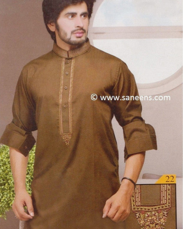 Afghan Gents Suit Brown – Traditional Pashtun Men’s Clothing | Handmade ...