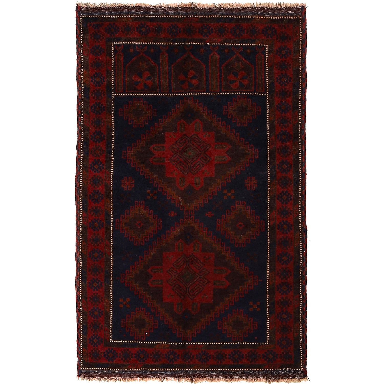 Handwoven Nomadic Afghan Prayer Mat | Islamic Rug – saneens.com