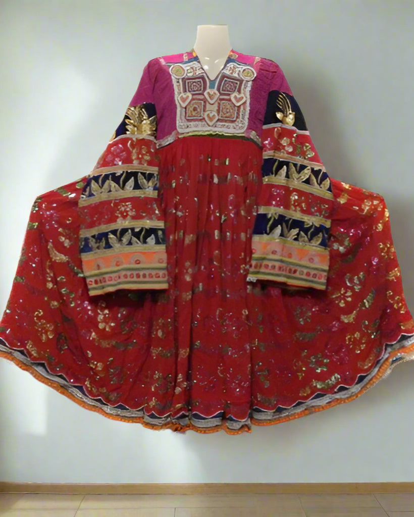 Handmade Afghan Dress – Traditional Kuchi Frock with Embroidery ...
