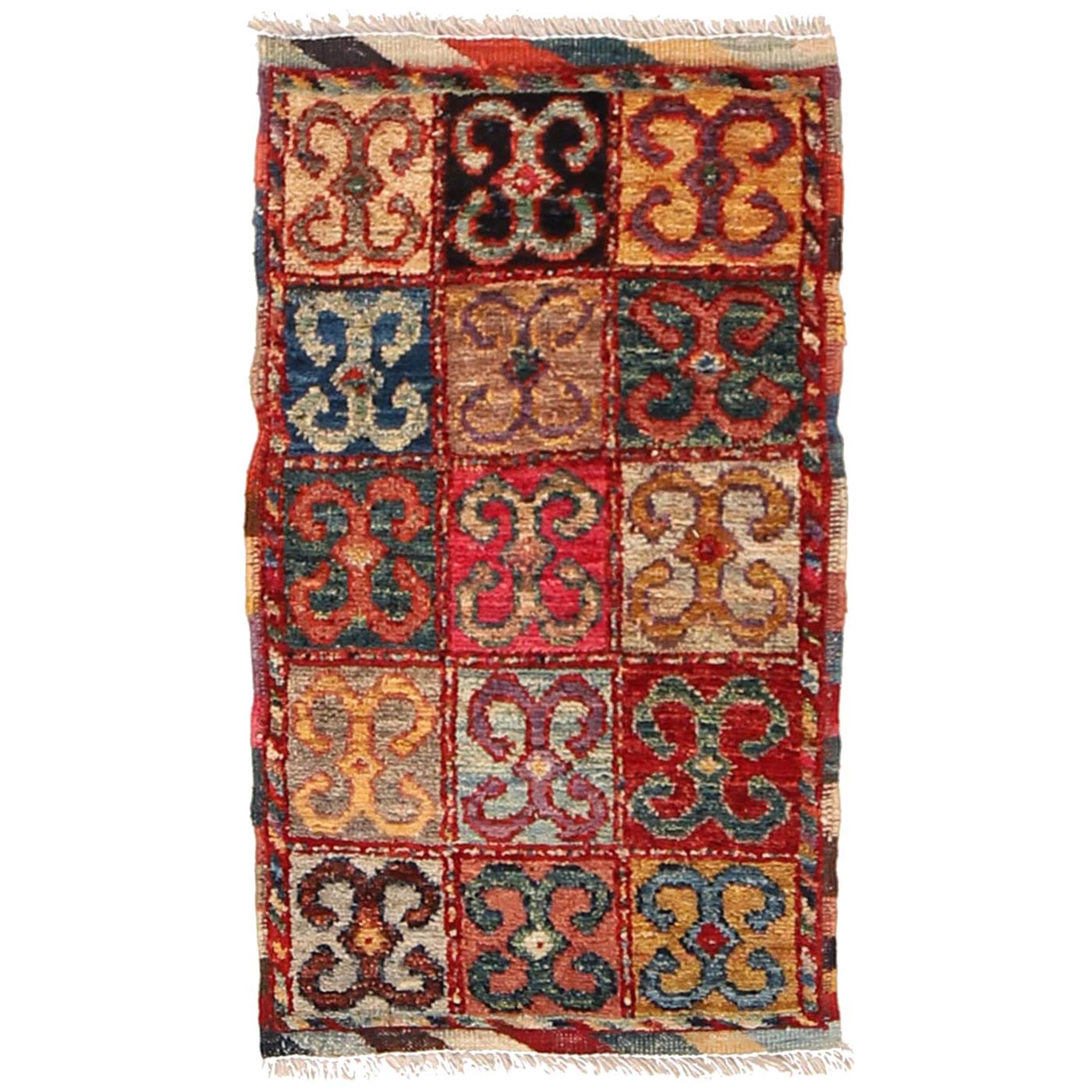 Afghan Tribal Wool Soft Mat | Handwoven Mini Rug – saneens.com