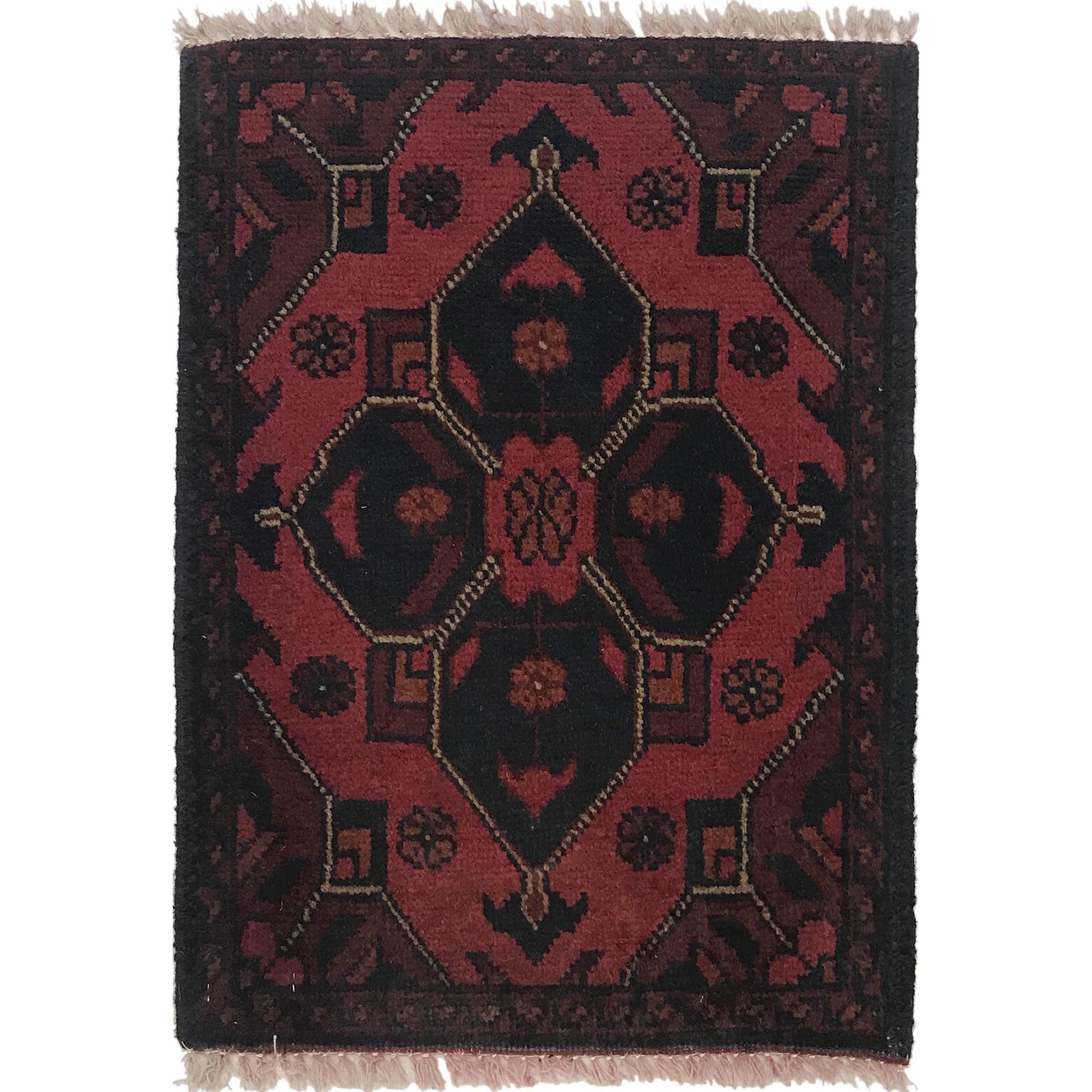 Afghan Wool Traditional Mat | Handwoven Tribal Accent Rug – saneens.com