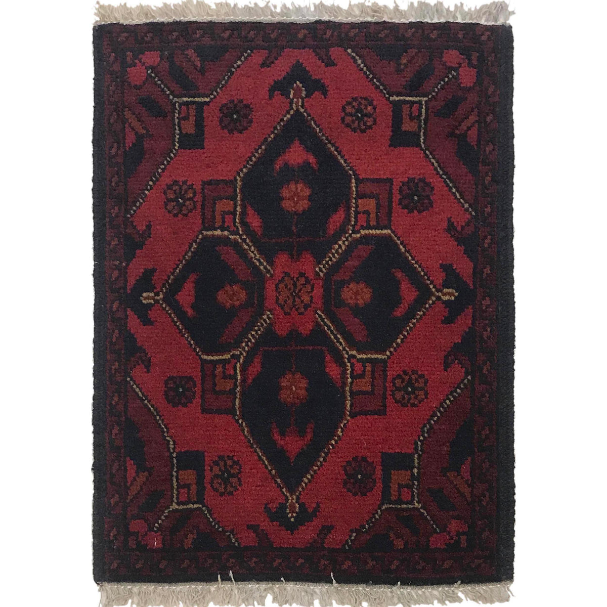 Afghan Wool Indoor Floor Rug | Handwoven Tribal Wool Mat — saneens.com