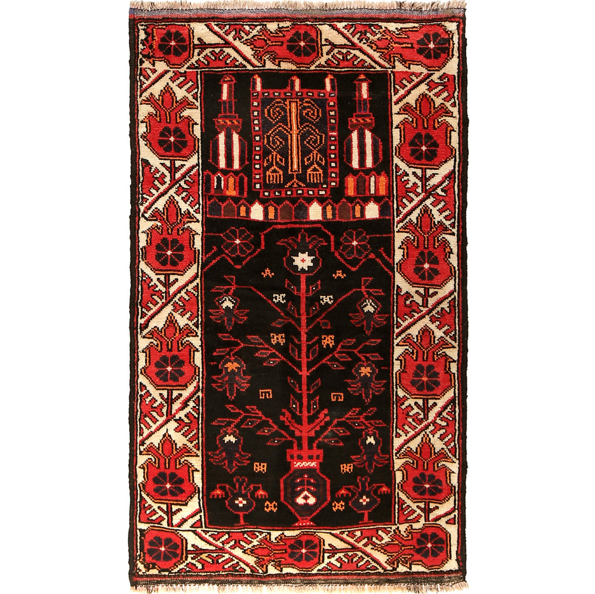 Authentic Afghan Wool Prayer Mat | Handmade Rug — saneens.com