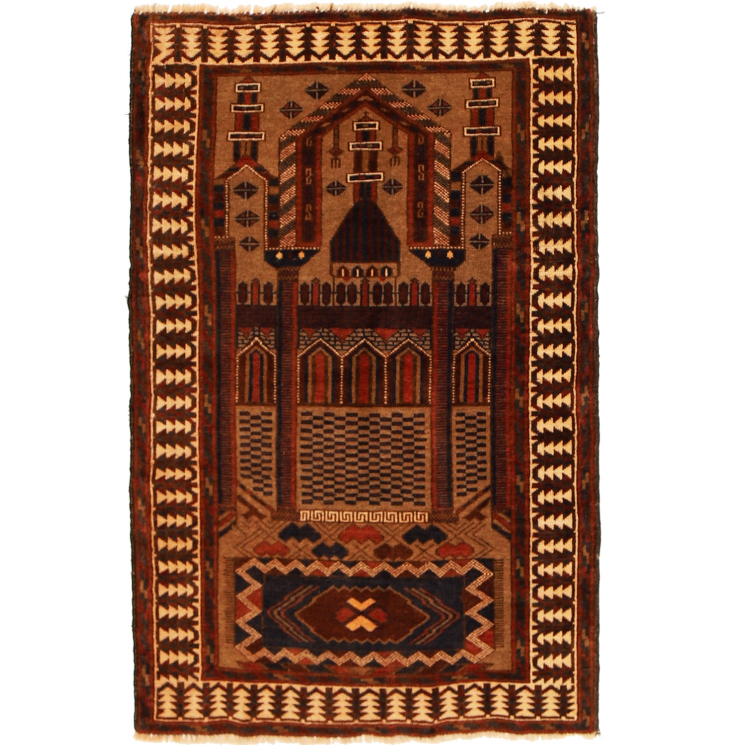 Afghan Islamic Prayer Mat Handmade | Traditional Rug – saneens.com