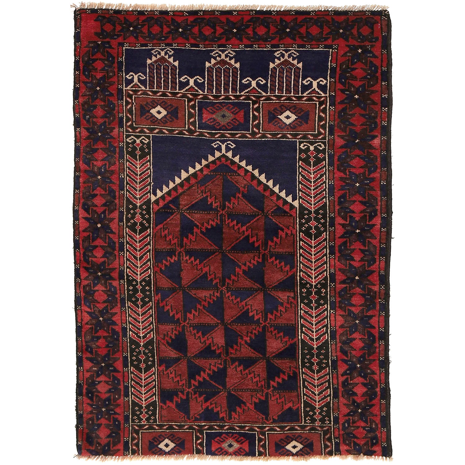 Prayer Mat Afghan Craft Detail | Handmade Rug – saneens.com